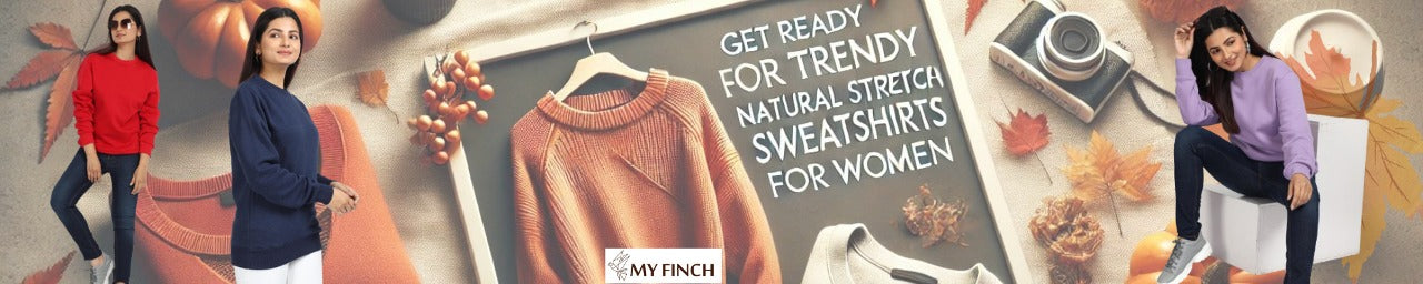 Get Ready for Fall with Trendy Natural Stretch Sweatshirts for Women
