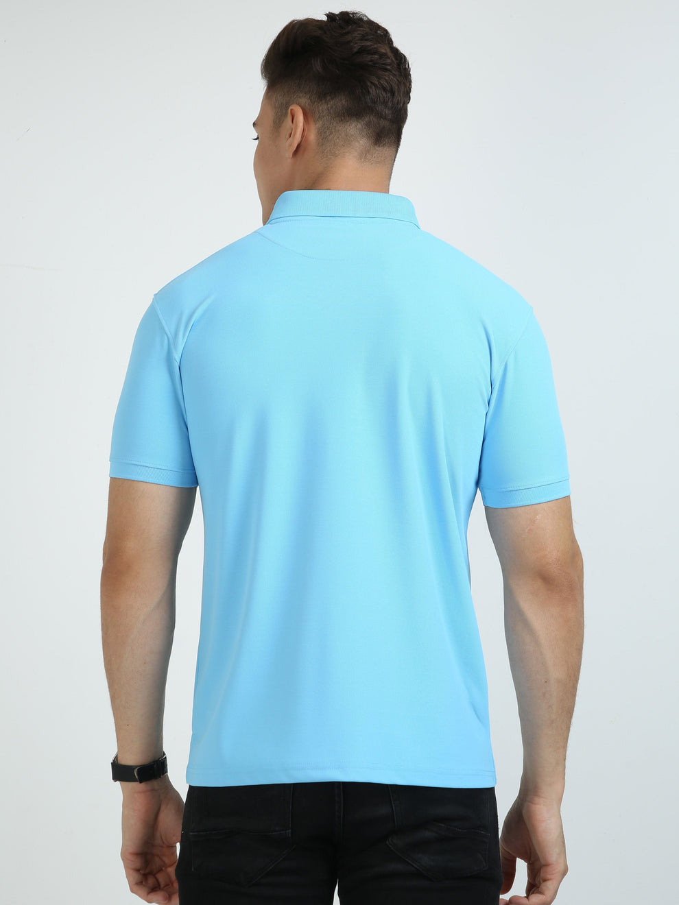 Buy Trendy sky blue polo shirt For Men Online in India
