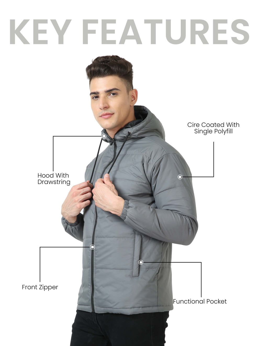Buy Trendy grey jacket mens at Great Price Online