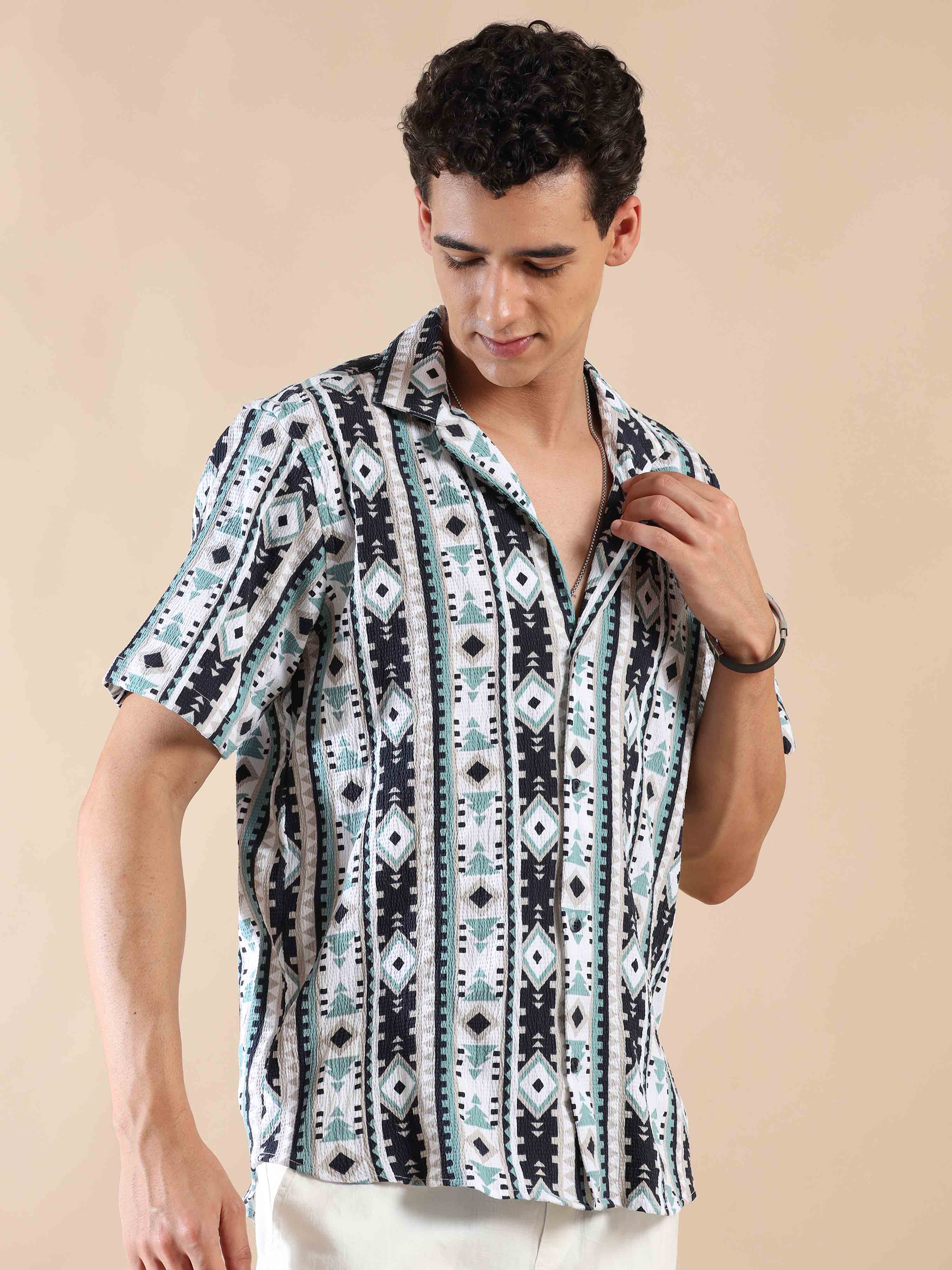 Buy Trendy Blue Popcorn Shirt for Men at Great Price